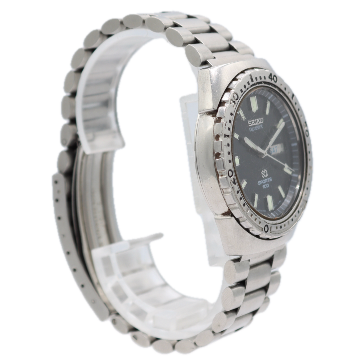 Vintage 37mm Seiko 7123-8219 Sports 100 Men's Quartz Wristwatch 7123A ...