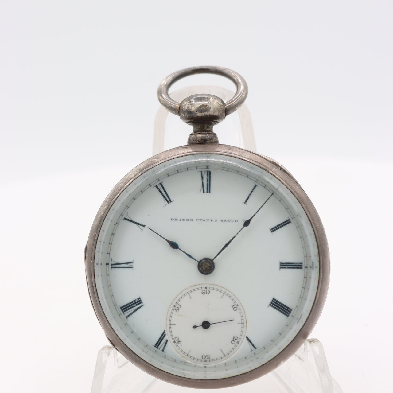 Antique 18S Marion Edwin Rollo Key Wind Pocket Watch Coin Silver Coin ...