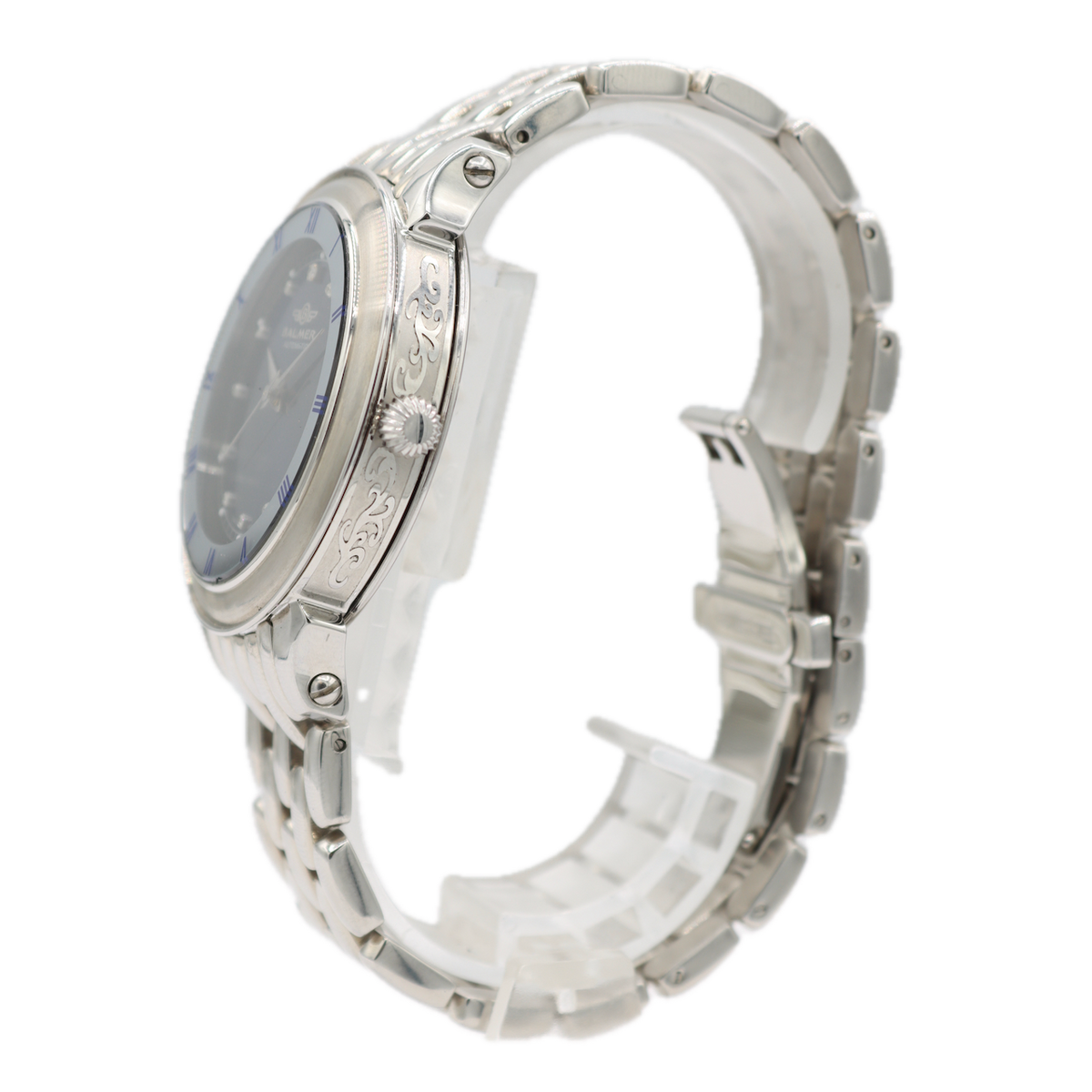 Vintage Balmer 61806 Blue Mirror Men's Automatic Wristwatch ETA 2824 F ...