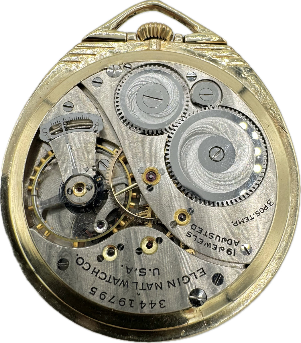 Antique 12 Size Elgin Star Mechanical Open Face Pocket Watch Grade 491 ...