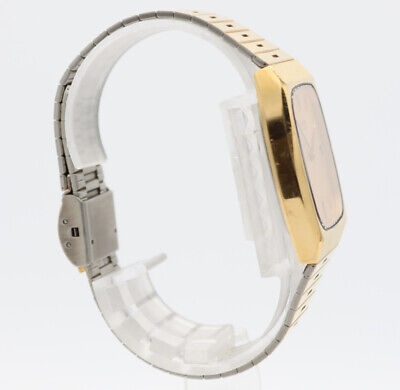 Vintage Seiko 7432-5020 Men's Quartz Wristwatch Japan Gold Tone Rectan – thewatchpreserve