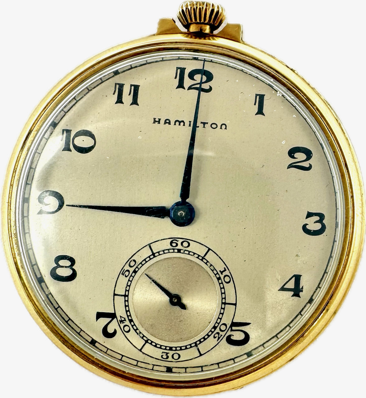 Antique 10 Size Hamilton 21 Jewel Open Face Pocket Watch 921 14k Gold ...