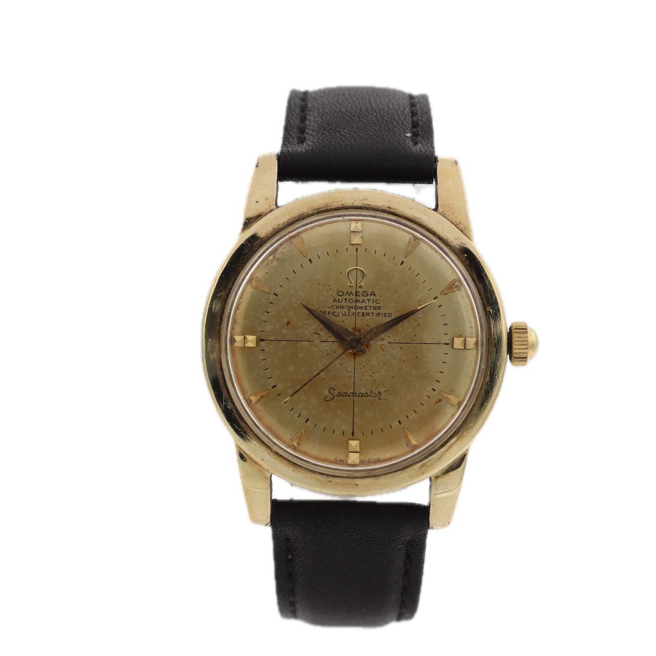 Vintage Omega 2577-26 SC Seamaster Crosshair Men's Bumper Auto Wristwa ...