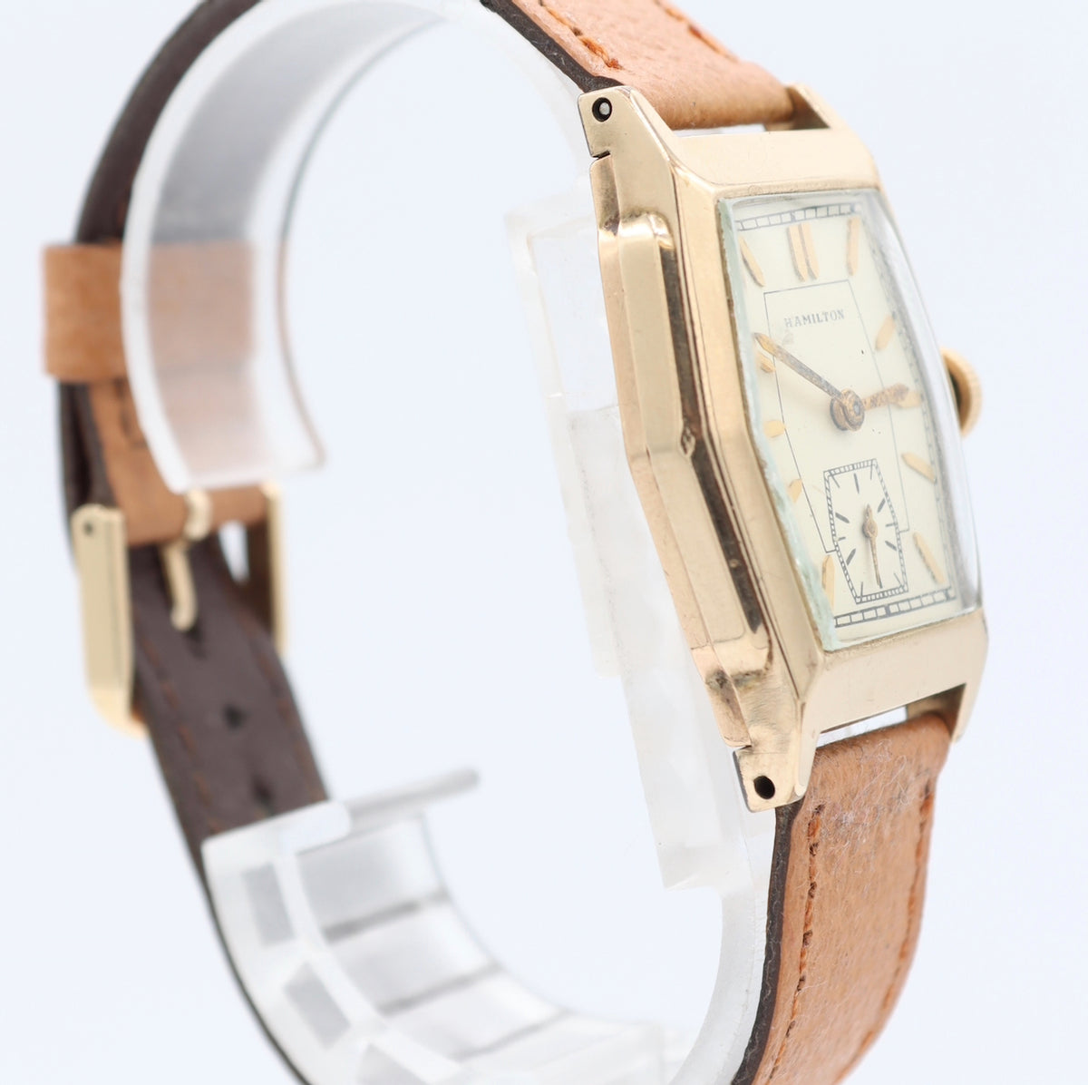 Vintage 27mm Hamilton Turner Men's Mechanical Wristwatch 987F 10k GF R ...