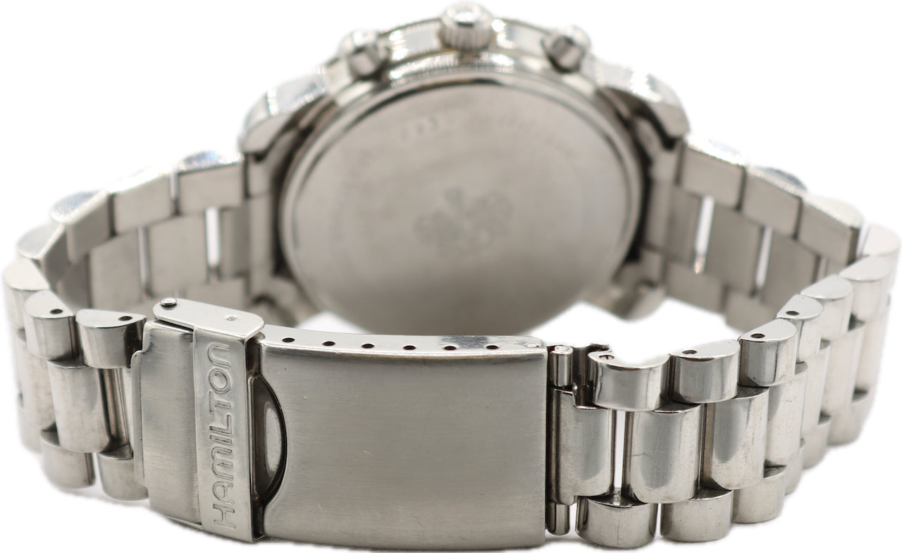 Vintage 36mm Hamilton 9934 Ceramic Men's Quartz Chronograph Wristwatch ...