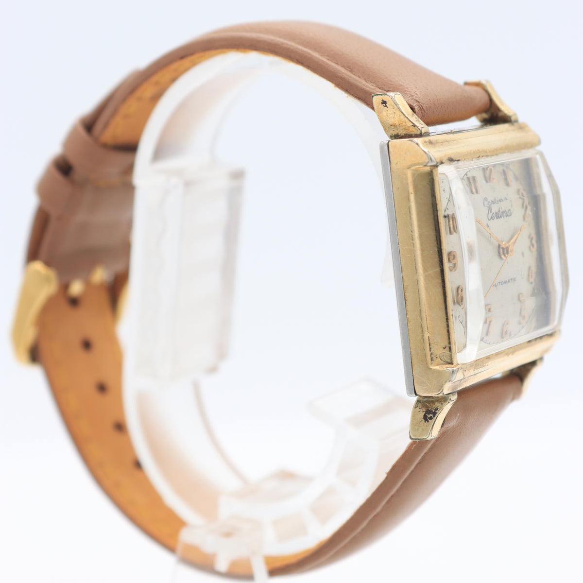 Vintage Certina Square Silver Corner Men's Automatic Wristwatch 21-011 ...