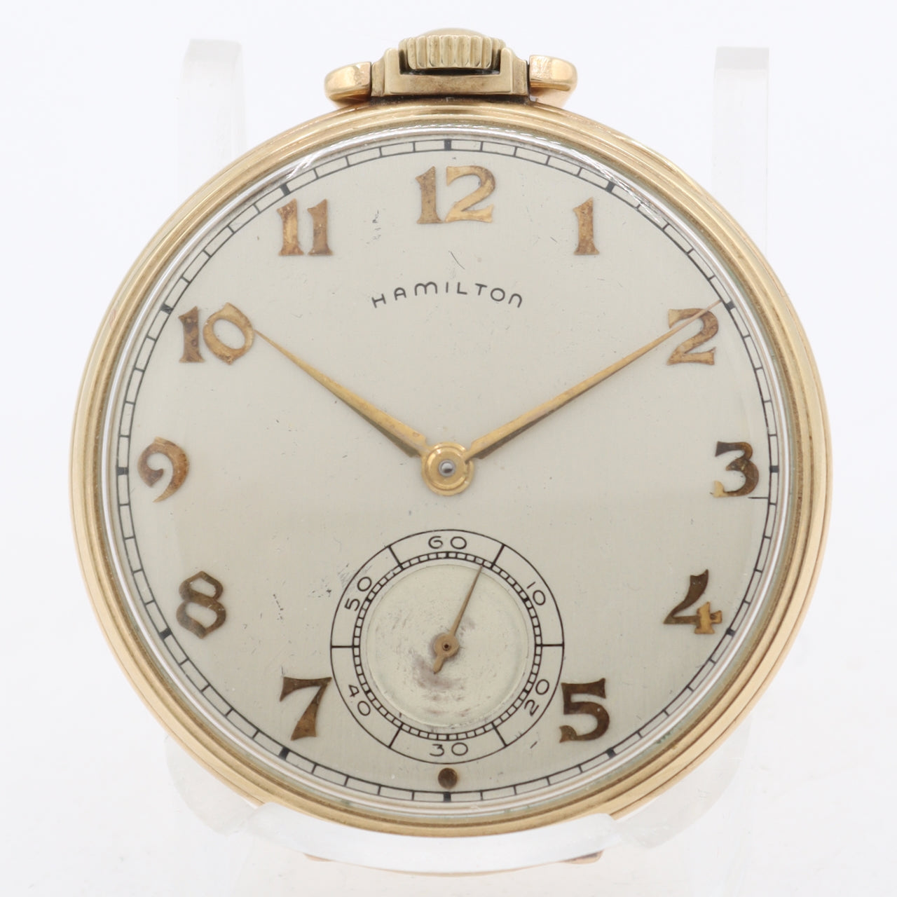 Vintage 18s 1951 Hamilton 21j Mechanical Pocket Watch 921 14k GF USA ...