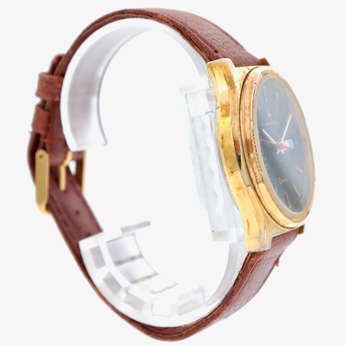 Vintage 36mm Hamilton 908080 Men's Quartz Wristwatch Swiss Base Metal ...