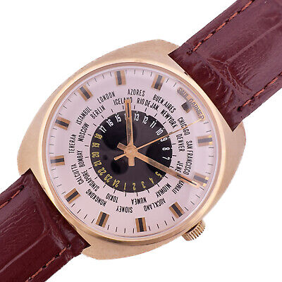 Vintage Paul Garnier World Time Disk 17 Jewel Men's Mechanical Wristwa ...