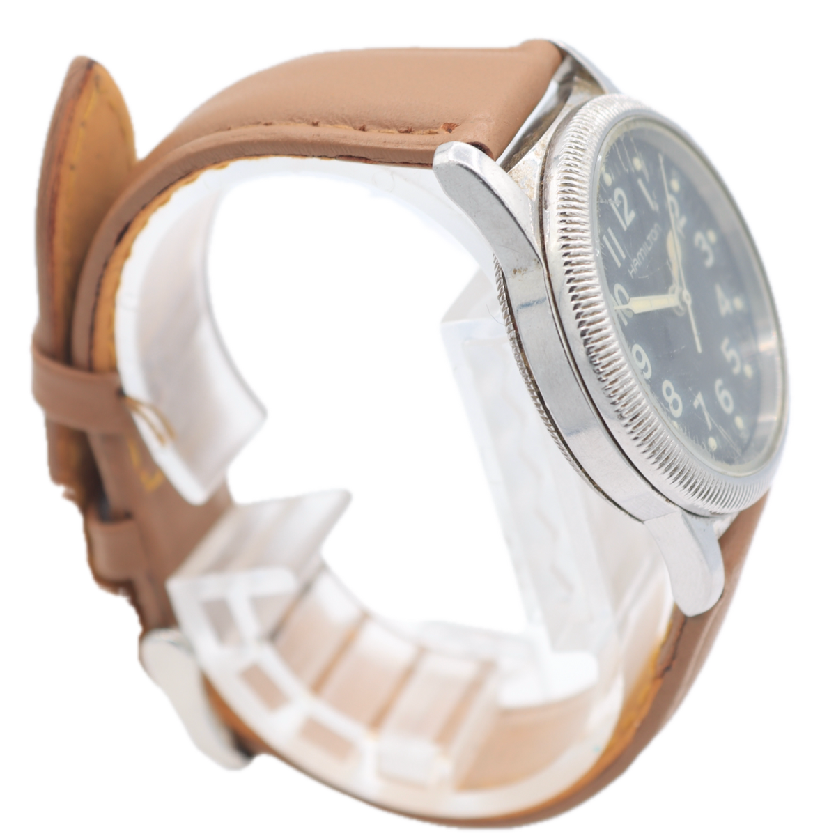 Vintage Hamilton 9715 Military Style Coin Edge Men's Quartz Wristwatch ...