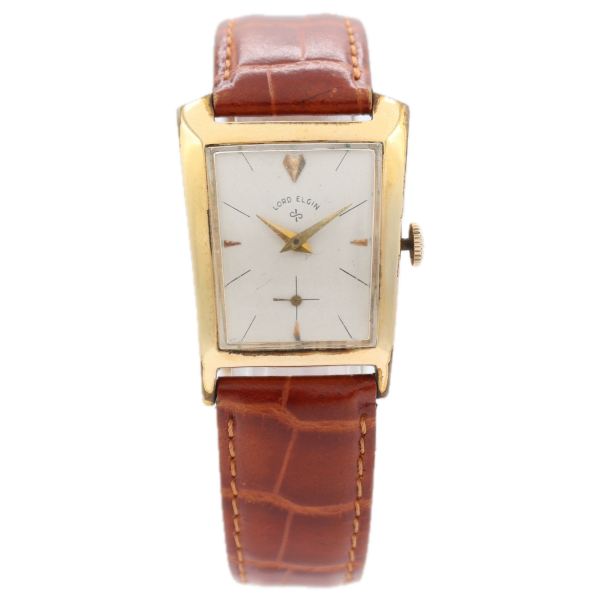 Vintage Lord Elgin 7614-WBB Dunbar Men's Mechanical Wristwatch 718 USA ...