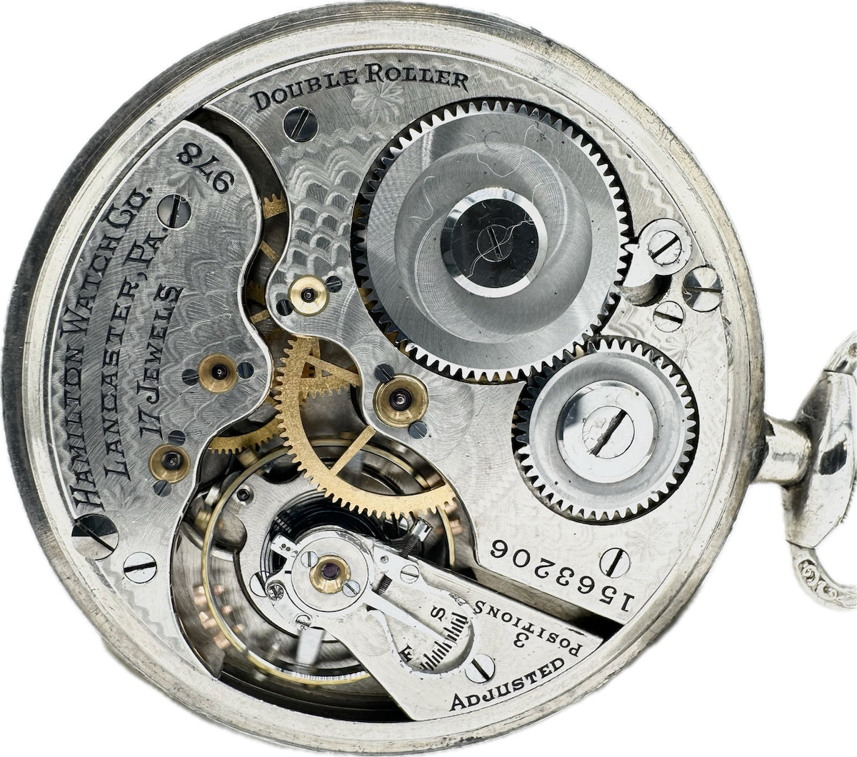 Antique 16S Hamilton Pinstripe Mechanical Pocket Watch Grade 978 Chrom ...
