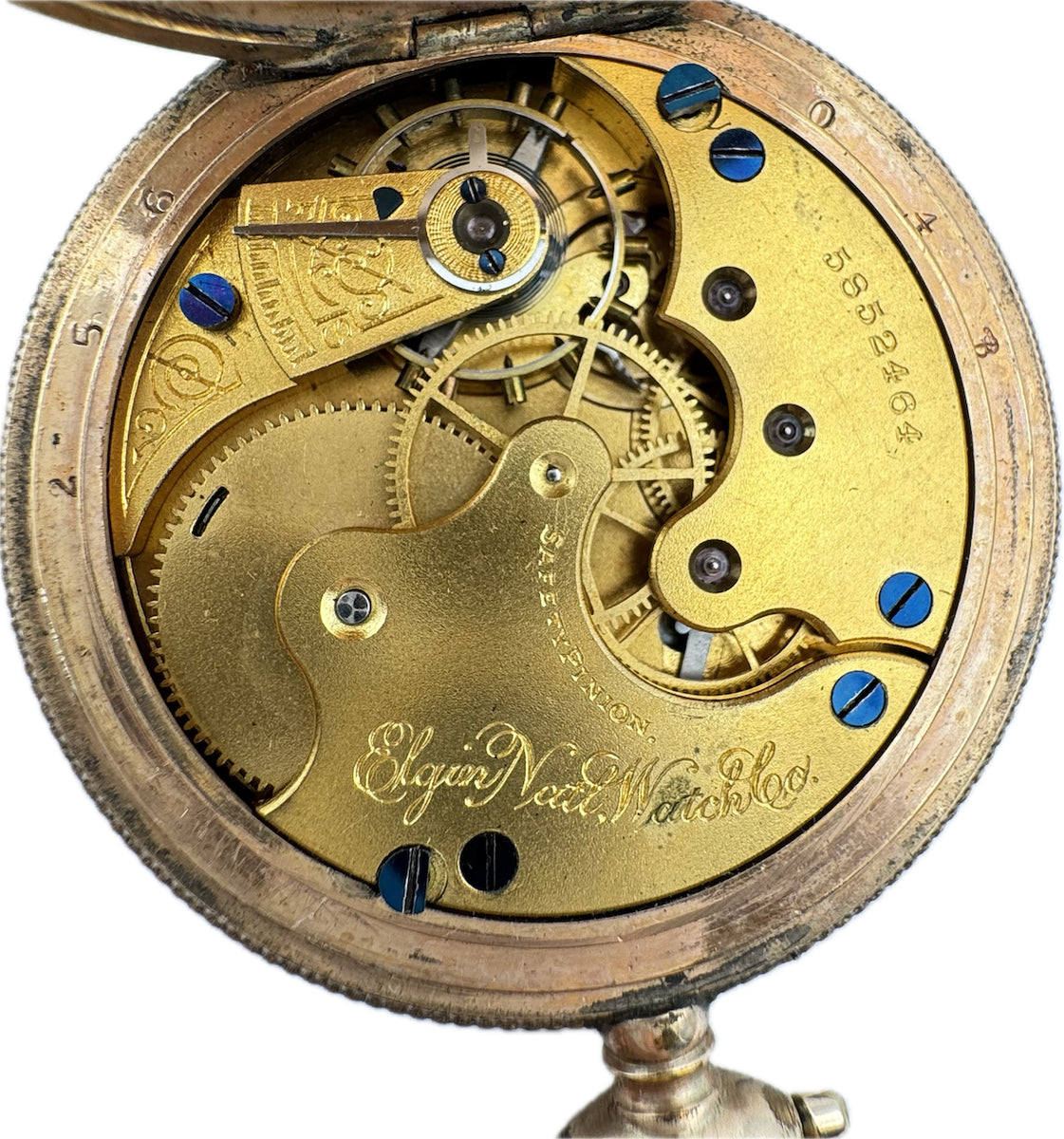 Antique 6 Size Elgin Beaded Mechanical Hunter Pocket Watch 118 Gold Fi ...