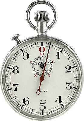 Antique 57mm Gallet Jules Racine Split Second Mechanical Stop Watch Ru ...