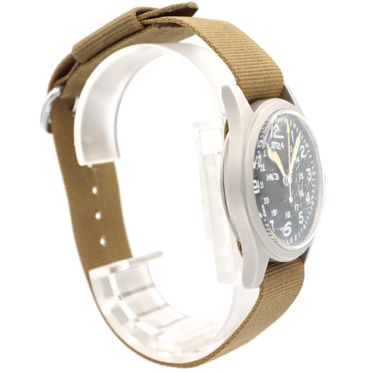 Vintage 33mm 1977 Hamilton H3 Military Men's Mechanical Wristwatch 447 ...