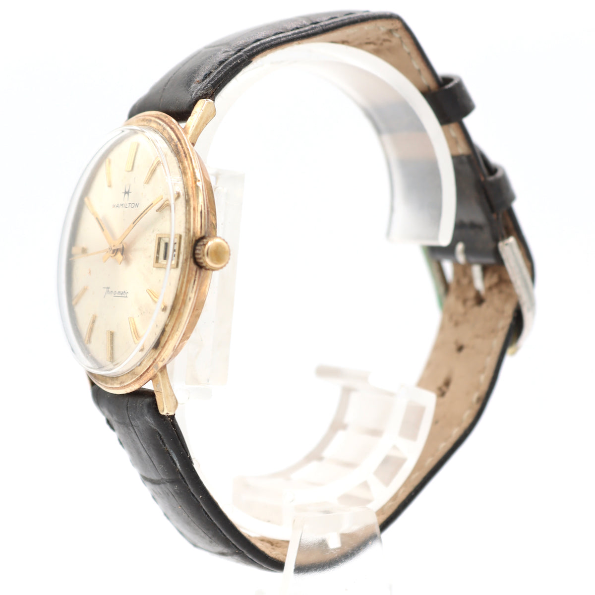 Vintage 34mm Hamilton Thin-O-Matic Men's Automatic Wristwatch Swiss 10 ...