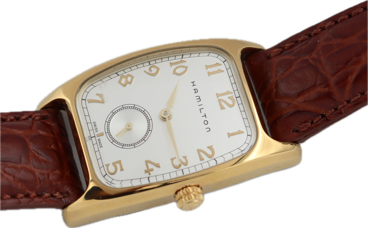 Vintage Hamilton Boulton Reissue Men's Quartz Wristwatch Swiss Gold To ...
