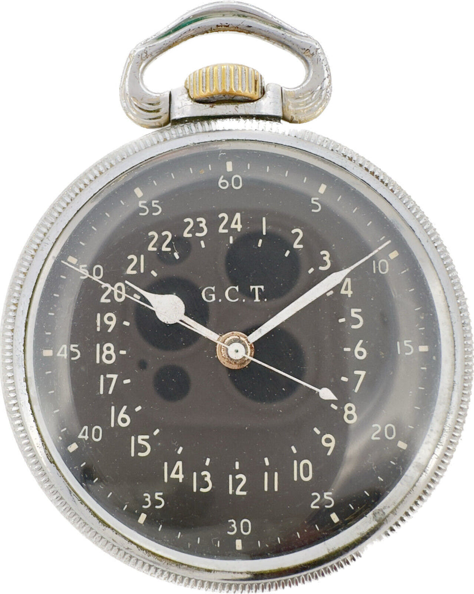 Vintage 16S 1952 Hamilton GCT US Military 24 Hour 22 Jewel Pocket Watc ...