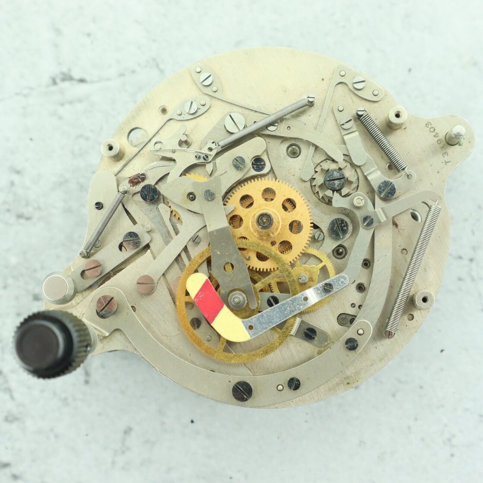 Vintage Hamilton Elgin Civil Date 37500 Chronograph Aircraft Clock Mov ...