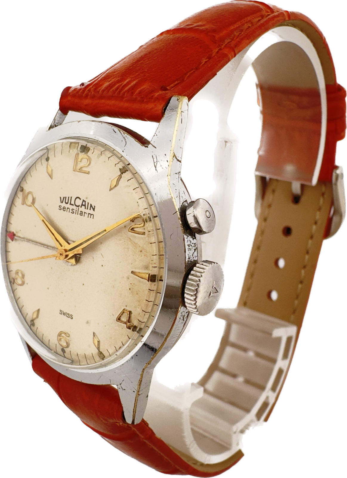 Vintage Vulcain Sensilarm 17Jewel Men Mechanical Alarm Wristwatch 120 ...