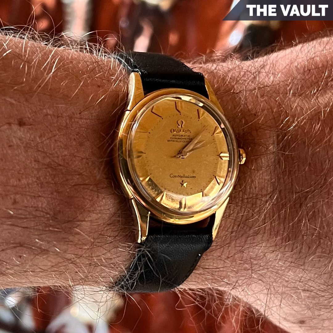 Vintage Omega Constellation Pie Pan Deluxe 14381/2 SC-2 Wristwatch 18k ...