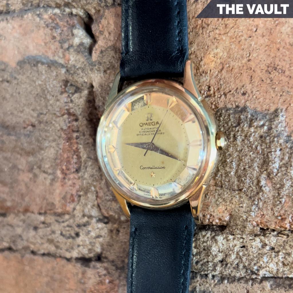 Vintage Omega Constellation Pie Pan Deluxe 14381/2 SC-2 Wristwatch 18k ...