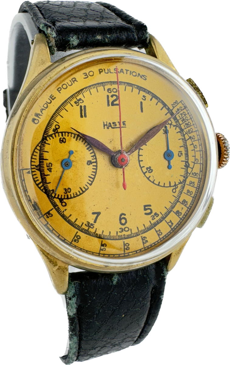 Vintage Leonidas Haste 17 Jewel Men's Chronograph Wristwatch Valjoux R ...