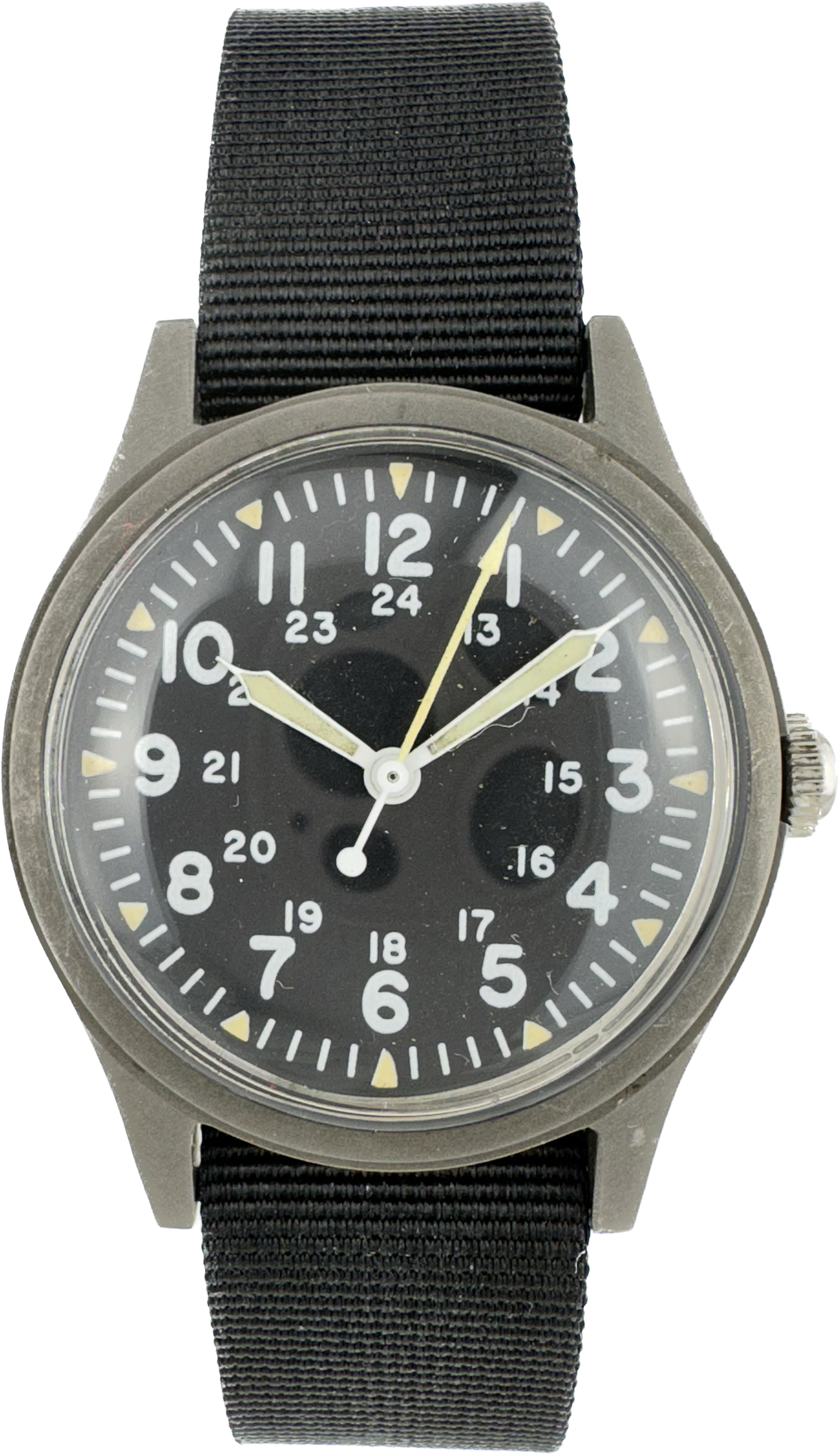 Vintage 1982 Hamilton Military GG-W-113 17 Jewel Men's Mechanical Wris ...
