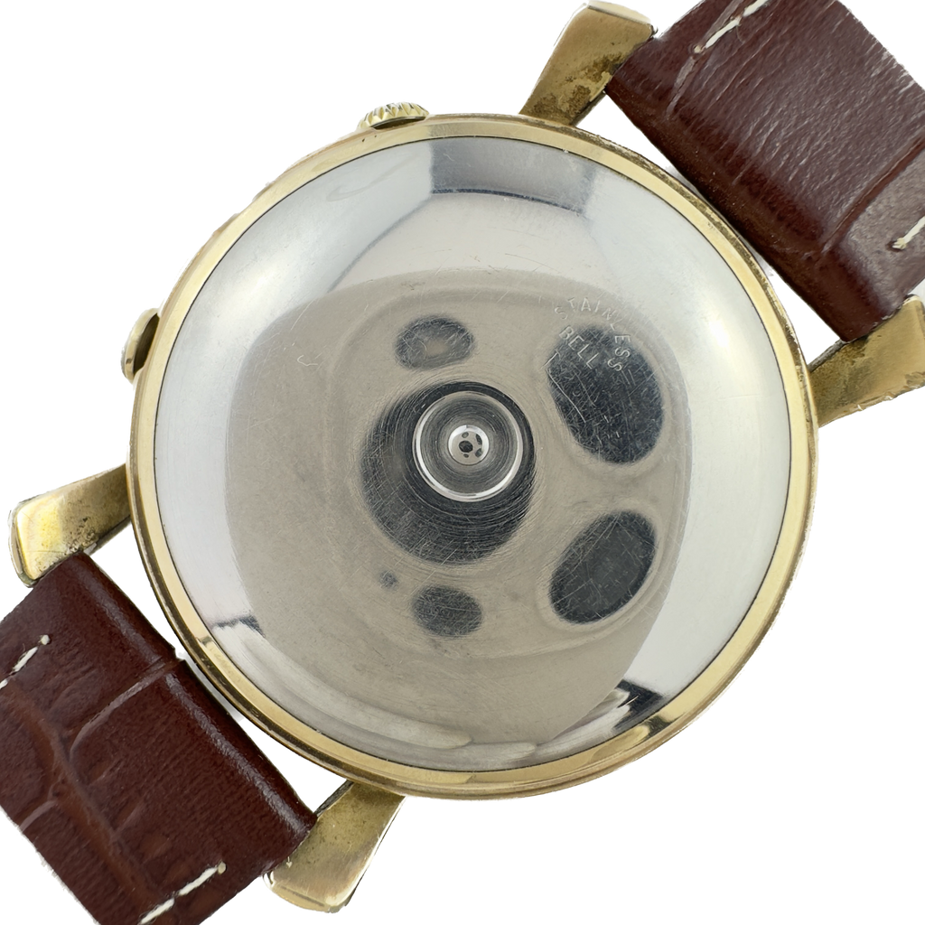Vintage Bulova Wrist Alarm Men's Mechanical Wristwatch 12-B 10k Gold F ...