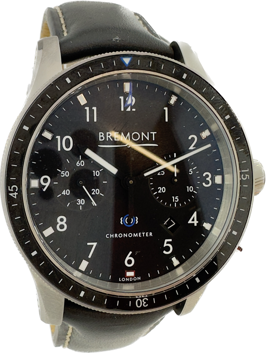 Bremont Boeing 247 Automatic Chronograph Wristwatch Steel ETA7750 Blac ...
