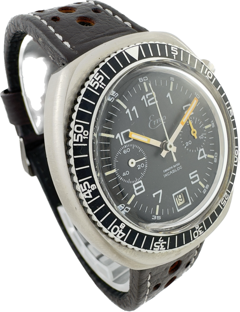 SOLD - Vintage Emo Men Mechanical Chronograph Wristwatch Valjoux 7734 ...