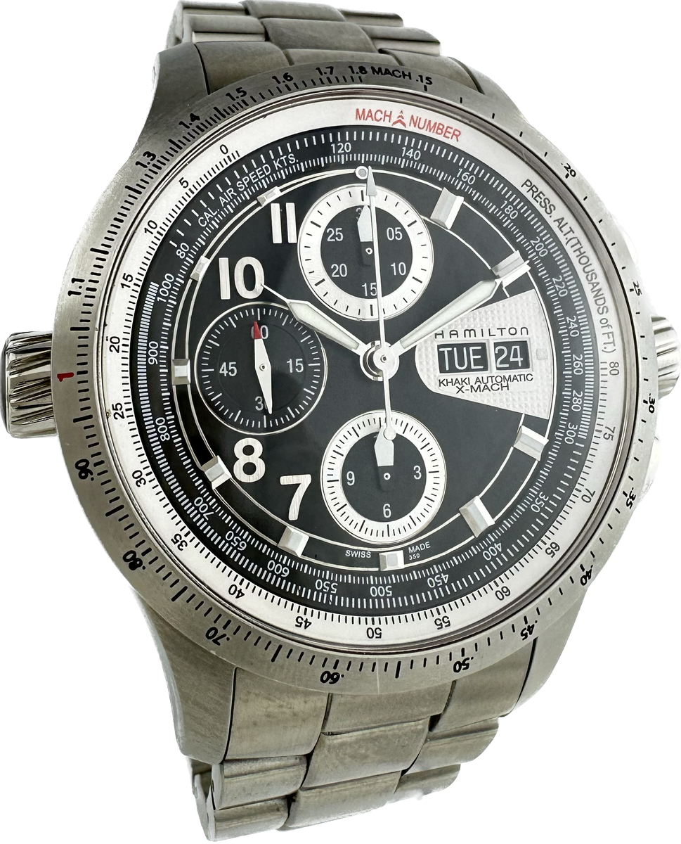 Hamilton Khaki X-Mach H766260 Automatic Chronograph Wristwatch Valjoux ...