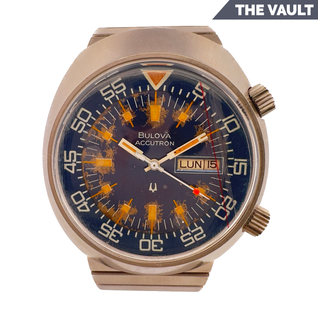 Vintage Accutron Lobster Compressor Diver Men's Wristwatch Rare w Trop ...