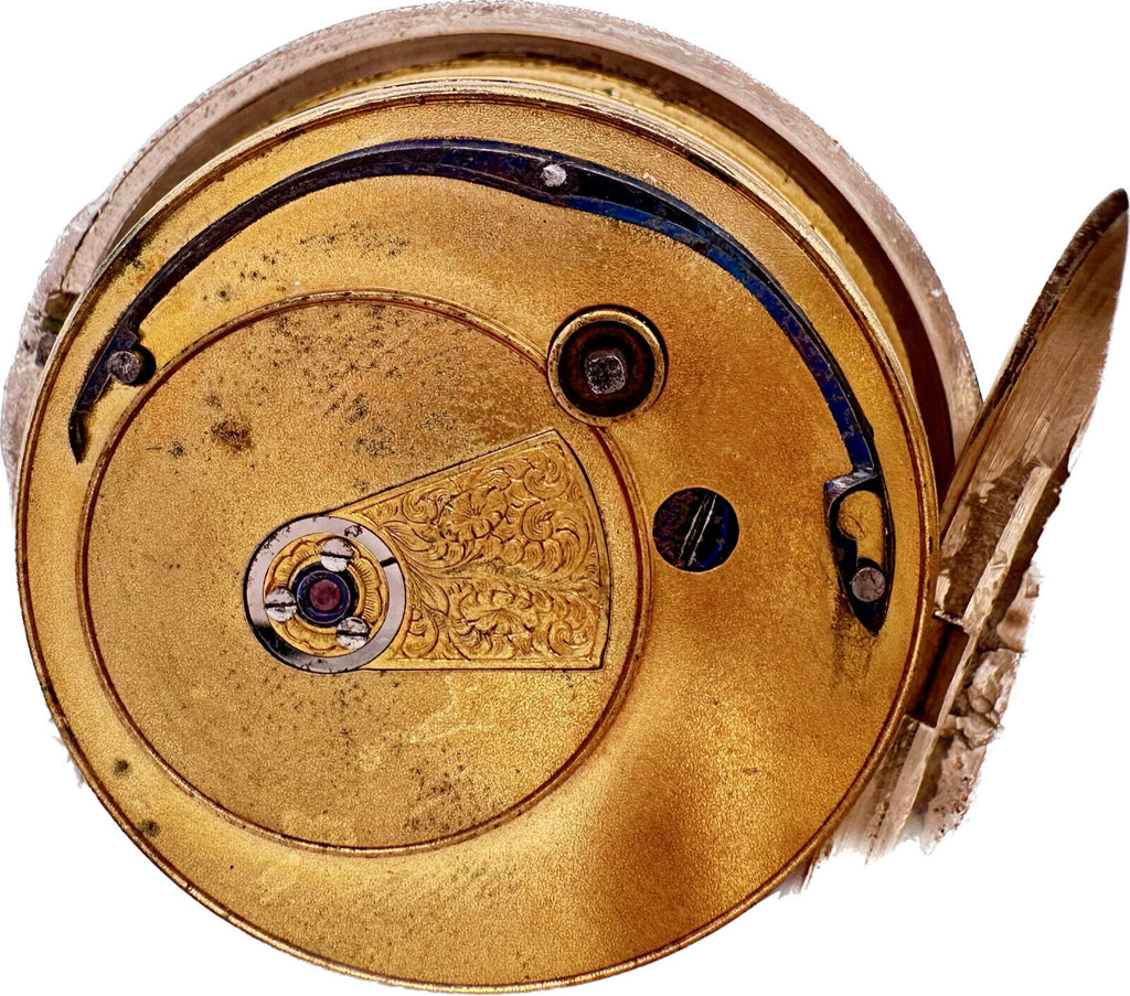 Antique Alexander Sharples Key Wind Fusee Pocket Watch Sterling Pair C ...